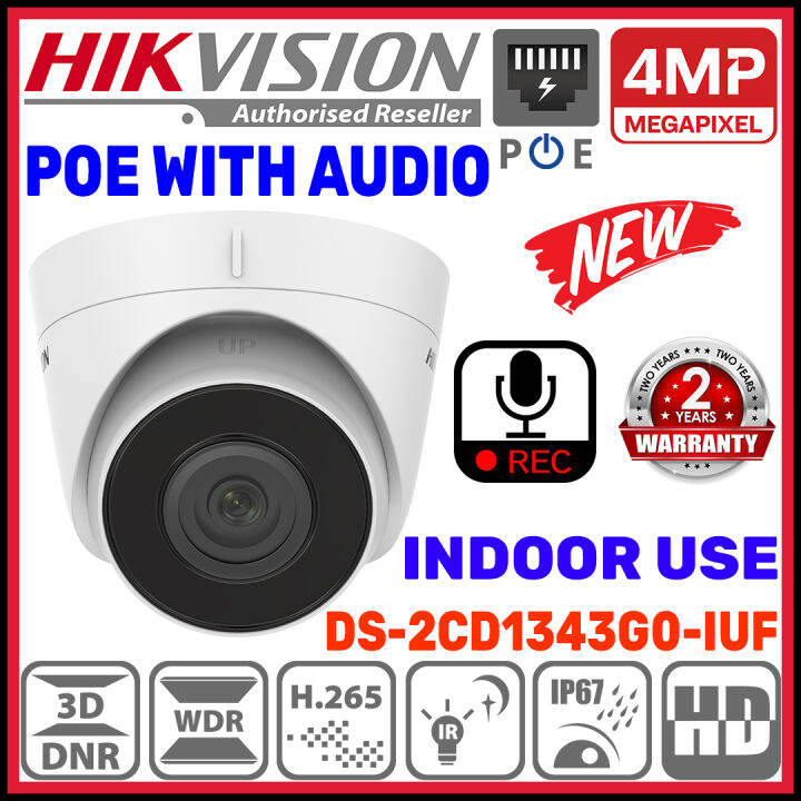 Hik Hikvision Ds 2cd1343g0 I Uf 4 0mp Audio Poe Power Over Ethernet Ip