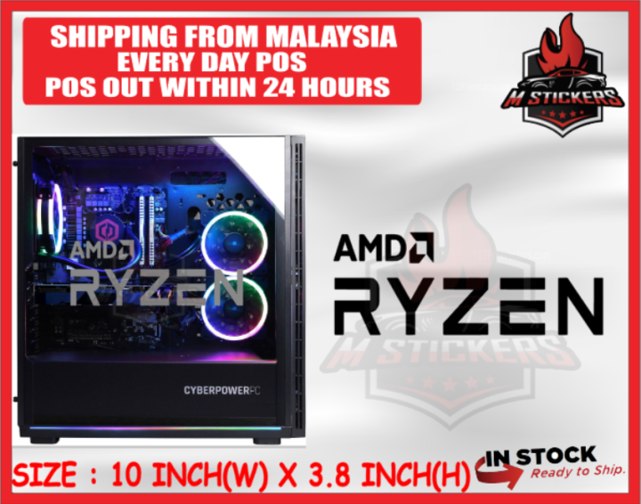 AMD RYZEN STICKER DECAL CPU GAMING PC DESKTOP | Lazada