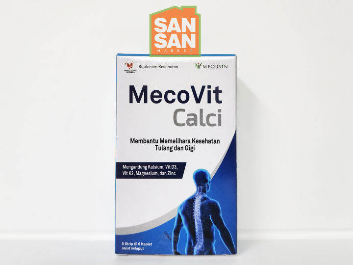 MecoVit Calci Kalsium Vit D3 Vit K2 Magnesium Zinc | Lazada Indonesia