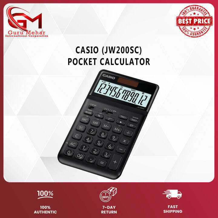ORIGINAL CASIO CALCULATOR JW-200SC TAX AND EXCHANGE CALCULATIONS (WITH ...
