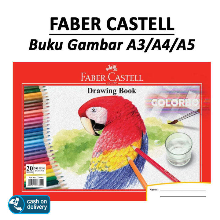 Faber Castell Buku Gambar A3 / A4 / A5 isi 20 Lembar 200 GSM Buku ...