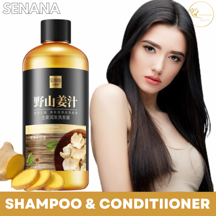 SENANA 300ml Hair Loss Shampoo/Conditioner Pure Ginger Serum Improve ...