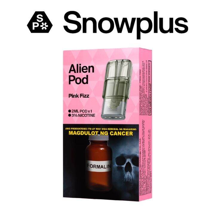 vape Snowplus ALIEN SINGLE Pods PINK FIZZ / LEMONADE Flavor for Alien X ...