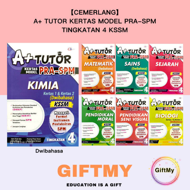 【cemerlang】a Tutor Kertas Model Pra Spm Tingkatan 4 Kssm Dwibahasa
