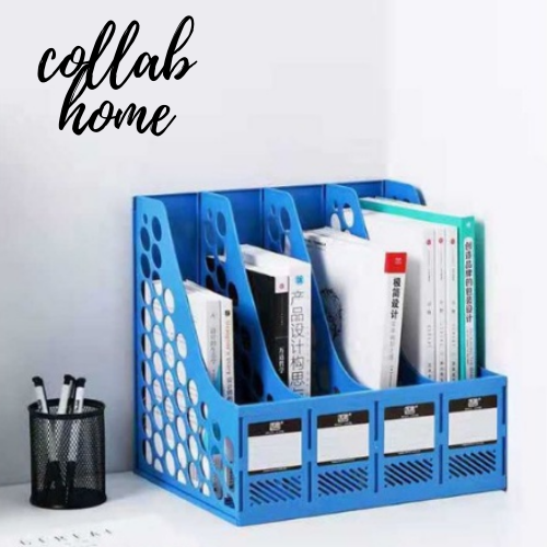 CH Desk File Organizer,Sturdy Magazine File Holder 4 Sections Plastic ...