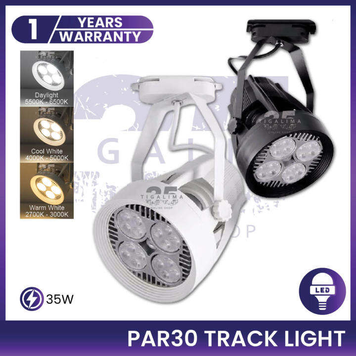 PAR30 LED Track Light PAR30 Casing LED Bulb Black/White E27 Holder Housing Showroom Shop Light ...