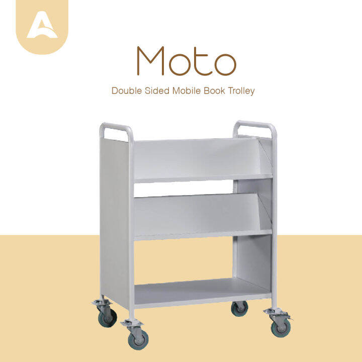 Arturo - Moto Double Sided Mobile Book Trolley | Lazada