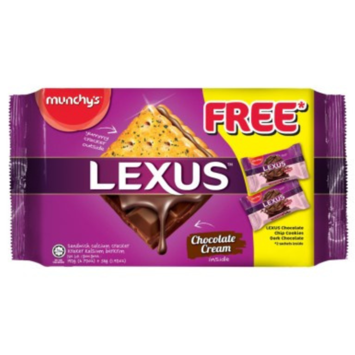 Munchy's Lexus Chocolate Cream Sandwich 190g Foc 2 Sachets Lexus ...