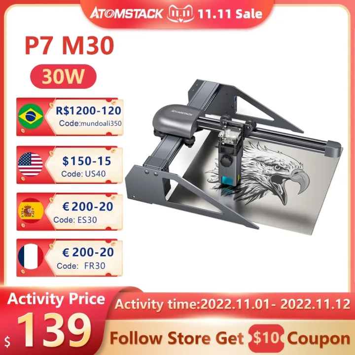 ATOMSTACK Laser Engraver CNC Diy P7 M30 30W Laser Engraving Machine ...