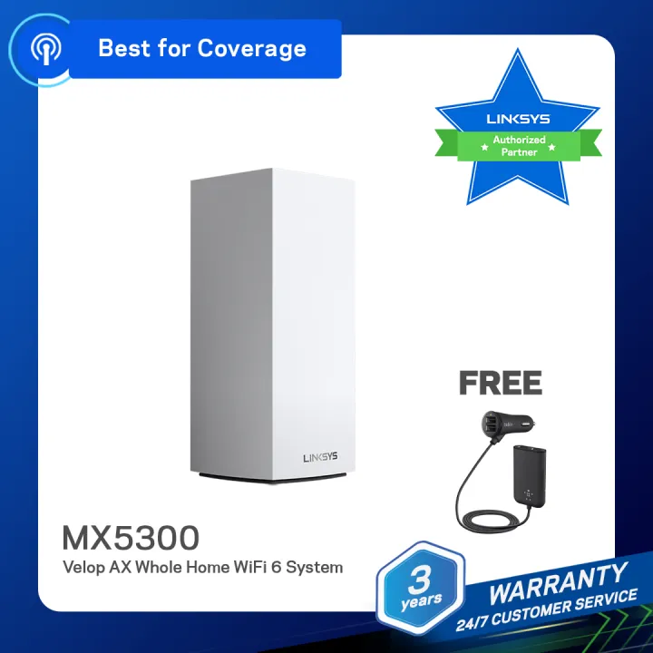 LINKSYS MX5300 VELOP AX TRI-BAND INTELLIGENT MESH WIFI 6 SYSTEM, 1-PK | Lazada PH