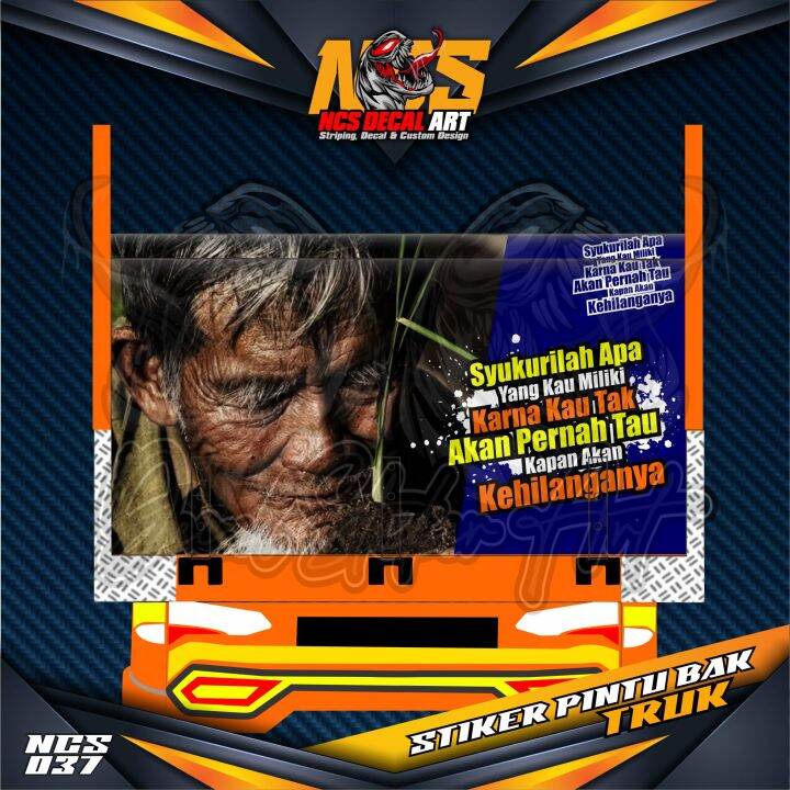 Stiker Decal Pintu Bak Belakang SYUKURILAH APA YANG KAU MILIKI All Truk ...