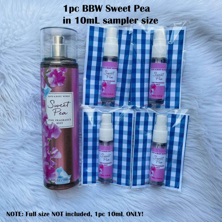 1pc 10mL B.B.W. SWEET PEA Fragrance Mist | Sampler 10mL Sweet Pea ...