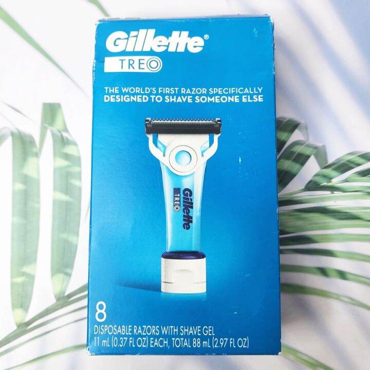 มีดโกนพร้อมเจลโกนหนวด TREO Caregiver Razor 8 Disposable Razors with ...