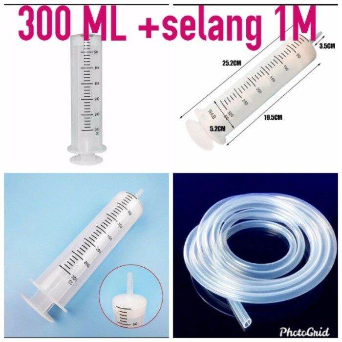 suntikan besar 300 ml + selang 1 Meter ... - alat ternak peternakan ...