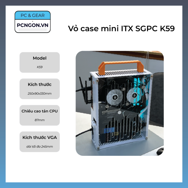 [PCNGON] Vỏ case máy tính mini ITX SGPC K59 | Lazada.vn