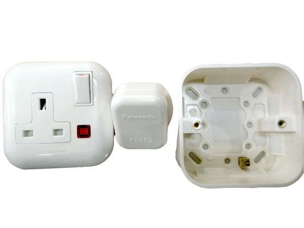 Panasonic komplit Set Stop kontak Stopkontak AC Steker AC 3 PIN ...
