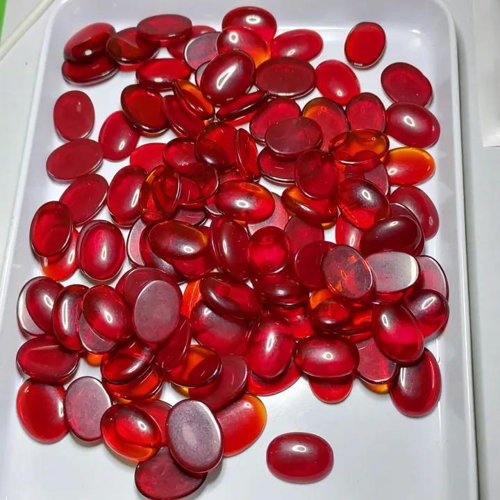 Batu akik merah siam obsidian / merah delima / red cyclop | Lazada ...