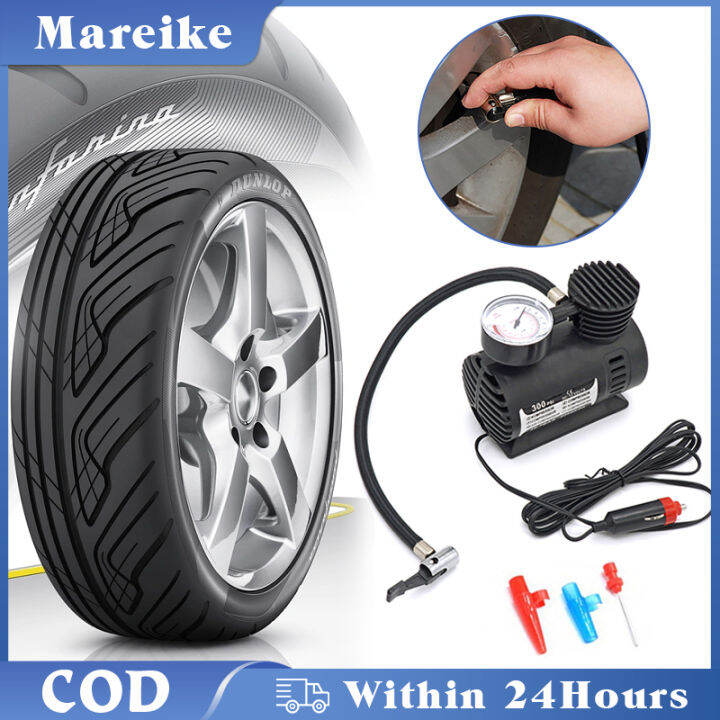 300 PSI 12V Electric Mini Tire Inflator Pump Electric Air Compressor ...
