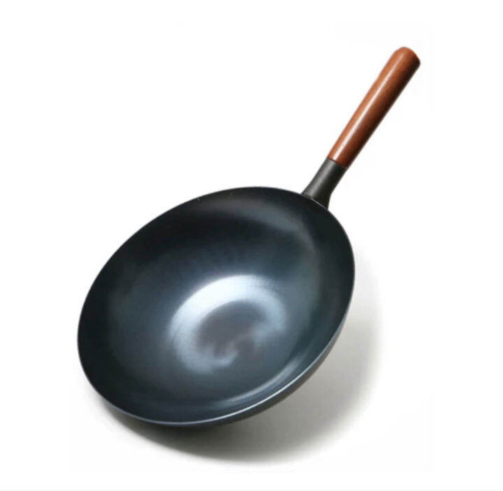 Full Seasoned Carbon Steel Wok Pan (Heavy duty) Fudong Wok Kawali 32cm 36cm 38cm 40cm | Lazada PH