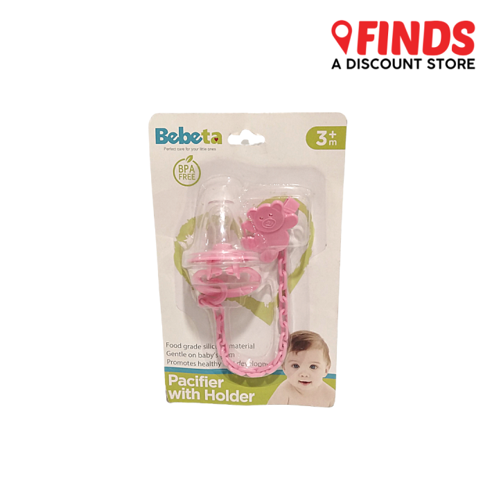 Bebeta Pacifier with holder- Pink | Lazada PH