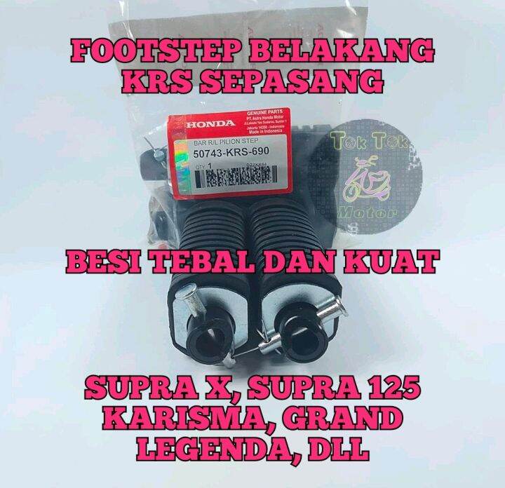 KARET BASTEP FOOTSTEP INJAKAN KAKI BELAKANG SATU PASANG MOTOR HONDA ...