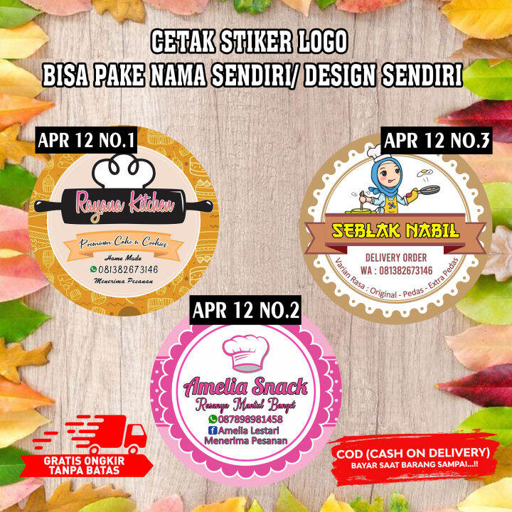 (APR 12) Isi 150Pcs/Lembar Cetak sticker chromo cutting bulat - sticker ...