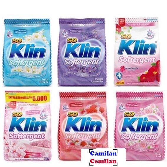 Soklin Softener Bubuk Pelembut dan Pewangi Pakaian 215 gr | Lazada Indonesia