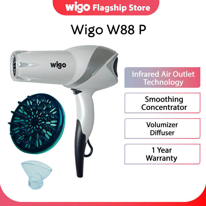 Wigo Hair Dryer W-88P Pro Collection Salon Ionic Infrared | Lazada ...