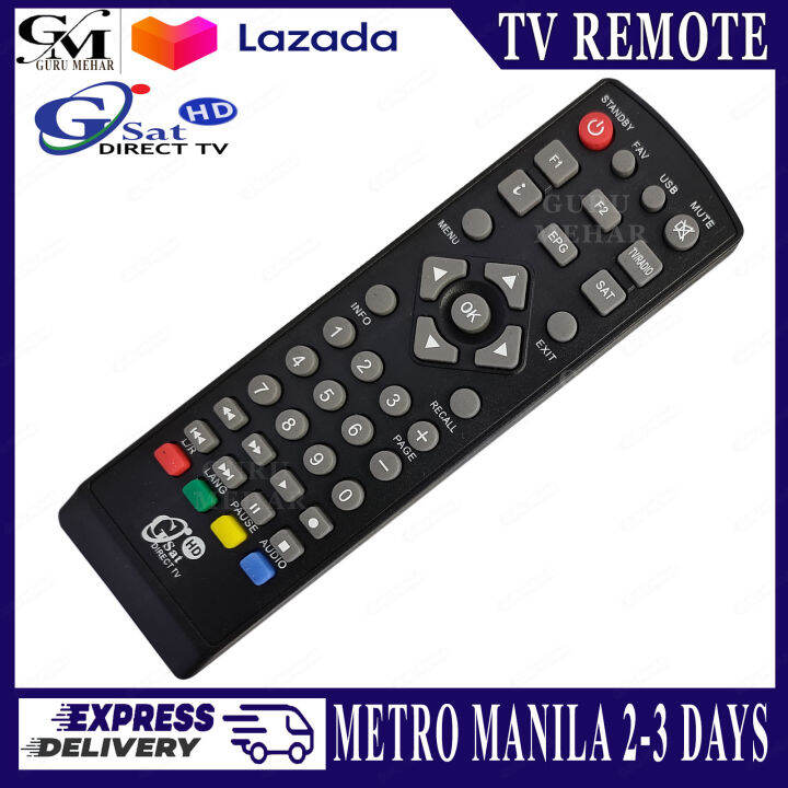 GSAT (HD) Remote Control Compatible with G-Pinoy Green and Black Box ...