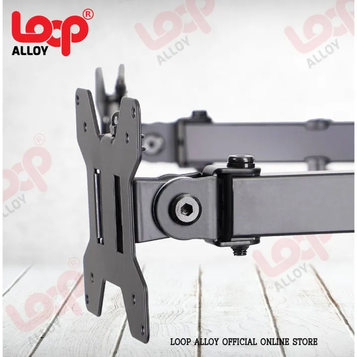 durable Loop Alloy Dual Monitor Bracket with Base18-27“ Monitor ...