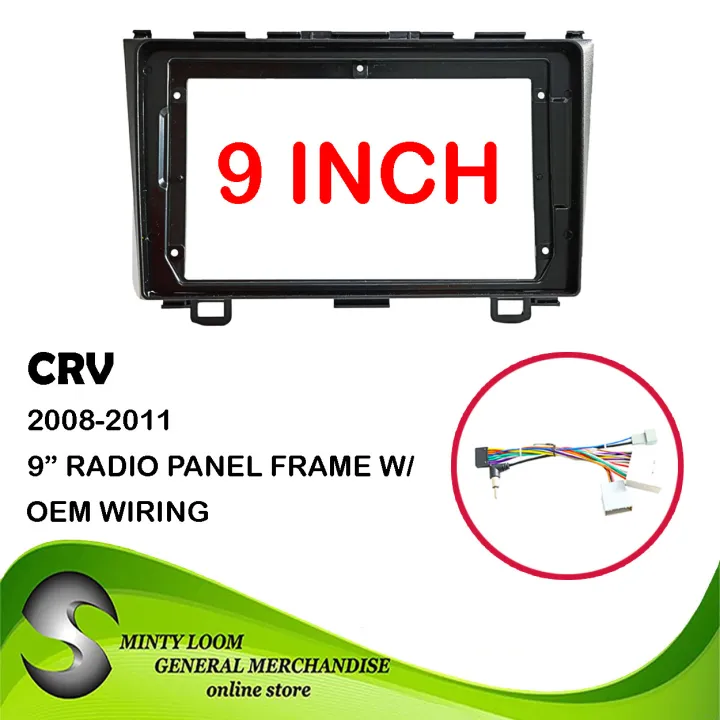 9 Inch Car Fascia for CRV 2008-2011 Head Unit Fascia Radio Frame Panel ...