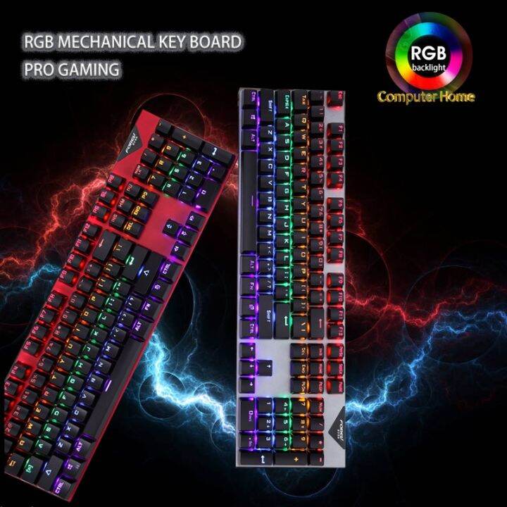 Mechanical keyboard RGB gaming mechanical keyboard FV-Q302 mixed light ...