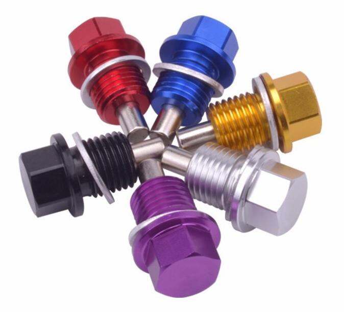 M12x1.5 magnetic oil drain plug / baut pembuangan oli mesin +magnet ...