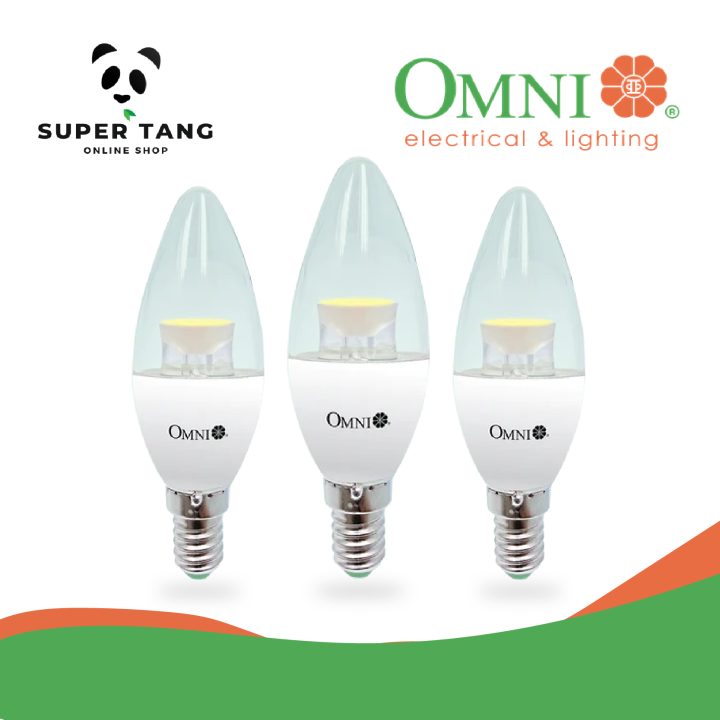 OMNI LED Candle Bulb 4 Watts E14 Base ( DAYLIGHT | WARM WHITE) | Lazada PH