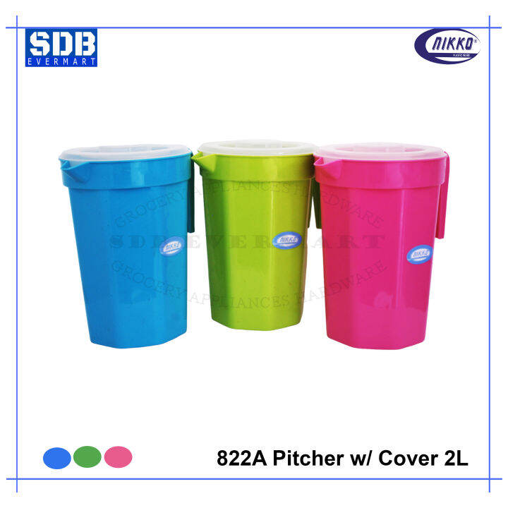 Nikko-Pitcher with cover Water Dispenser Jugs-[821A 822A]-Blue Pink ...