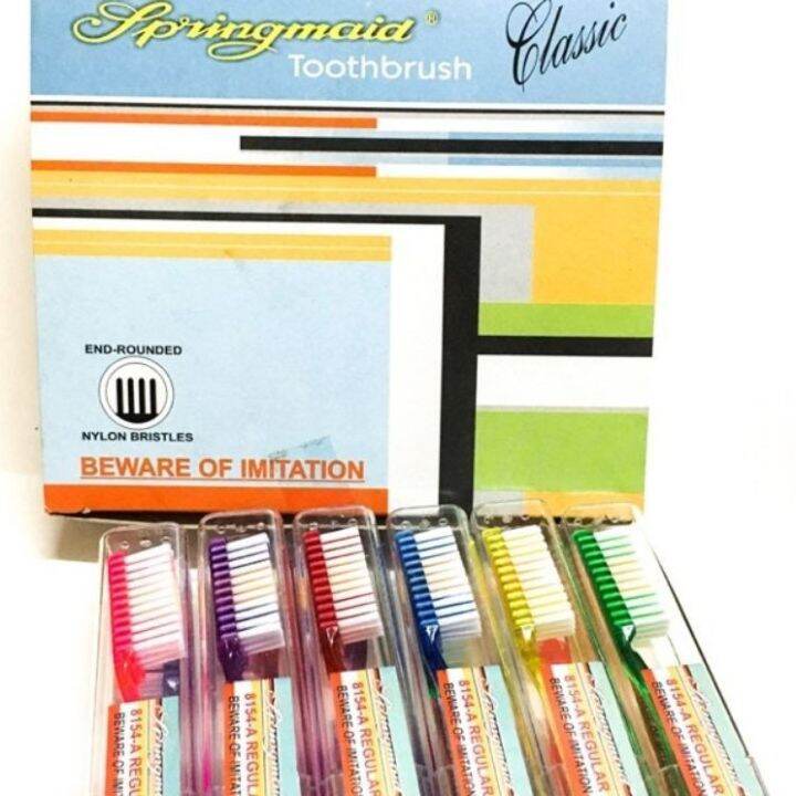Springmaid Adult Toothbrush With Case #8154-A 12pcs/Box | Lazada PH