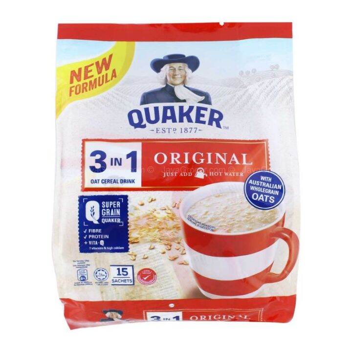 Quaker Oat Cereal Drink 3in1 Original 15's x 28g | Lazada