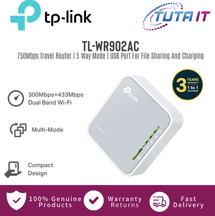 TP-Link TL-WR902AC AC750 Wireless Travel Router | Lazada