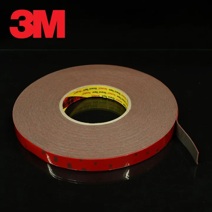 3M Double-Sided Auto Tape 1mm x 16mm with 3M logo, 1 Roll (20 Meters ...