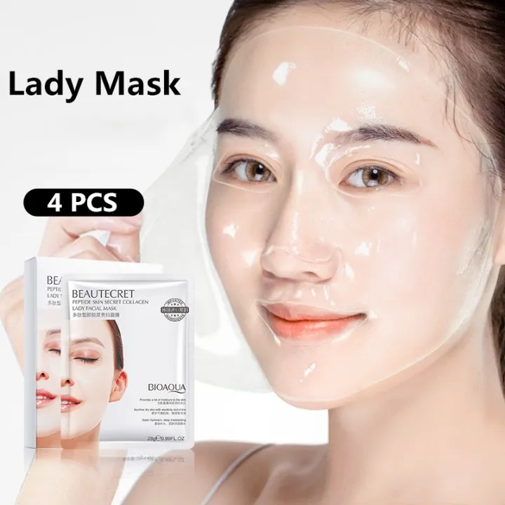 BIOAQUA 4PCS Peptide Secret Collagen Lady Facial Mask | Lazada PH