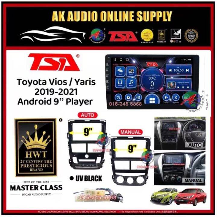 [ MTK 2+32GB ] TSA Toyota Vios / Yaris 2019 - 2021 Android 9'' inch Car ...