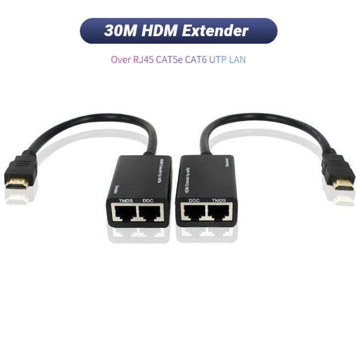 1 Pair 30M HDMI Extender Over RJ45 CAT5e CAT6 UTP LAN Extender Repeater ...