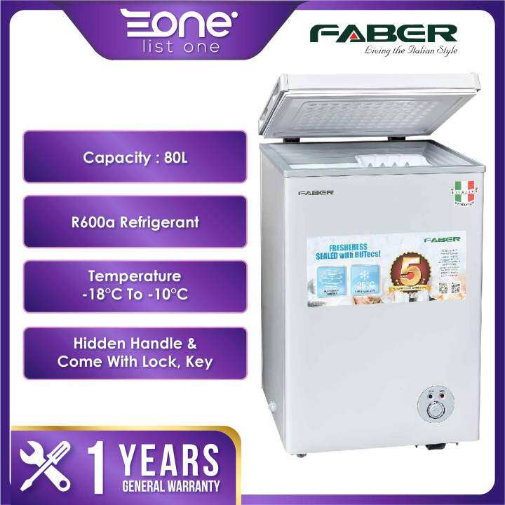 Faber 80L Chest Freezer FZ FREDDO 95 | Come with Inner Basket | Lazada