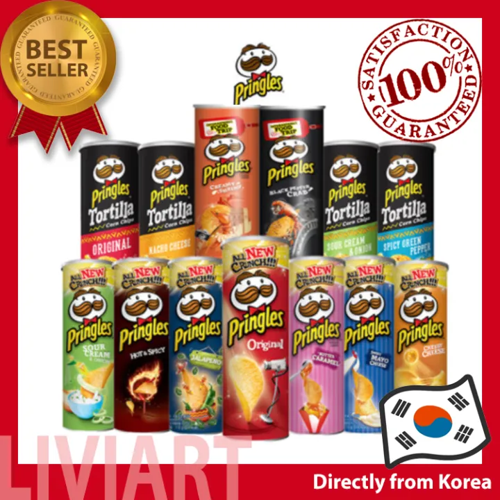 [Pringles] Potato Chips Korean Edition Flavors Butter Caramel, Buffalo ...