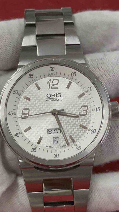 ORIS HIGH MECH Automatic 25 Jewels ตัวเรือนสแตนเลส นาฬิกาผู้ชาย มือสองของแท้ | Lazada.co.th