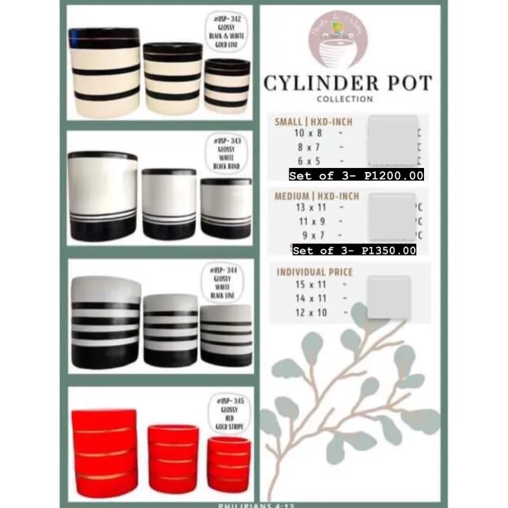 CYLINDER POTS | Lazada PH