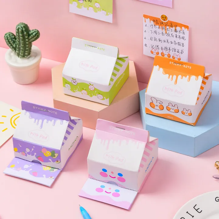 Creative and practical girl's heart removable boxed sticky notes can't ...