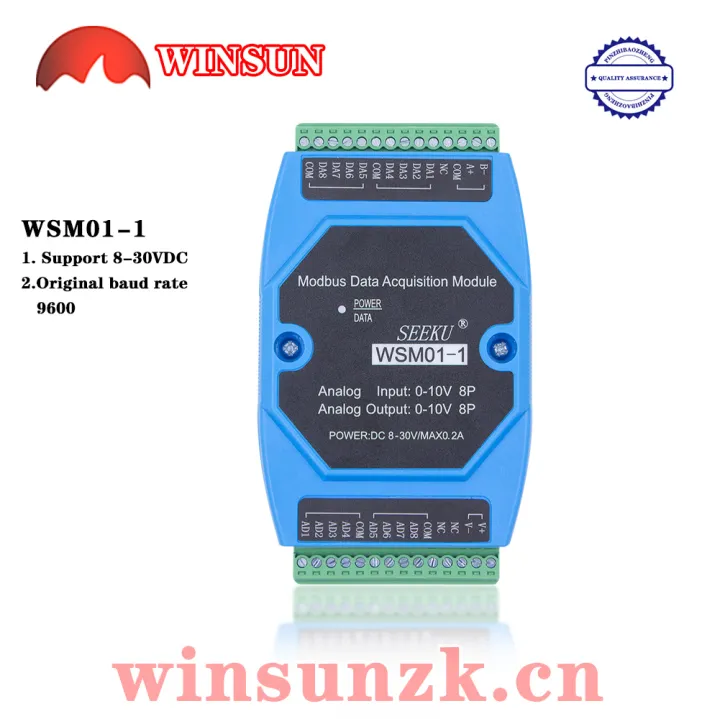 8/16 channel analog acquisition module WSM01-1 -2 -3 0-10V AD/DA 485 ...