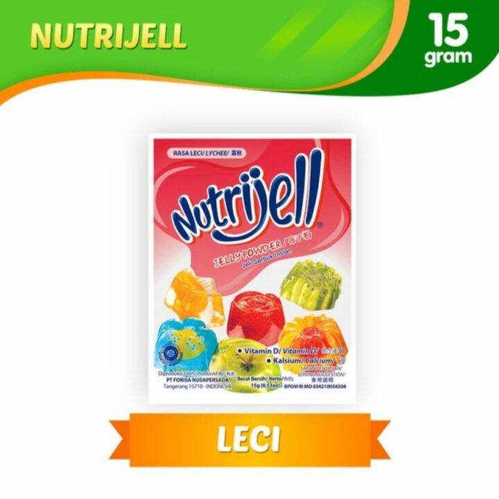 Nutrijel Jelly Powder rasa Leci 15gr X 12 / Box | Lazada Indonesia