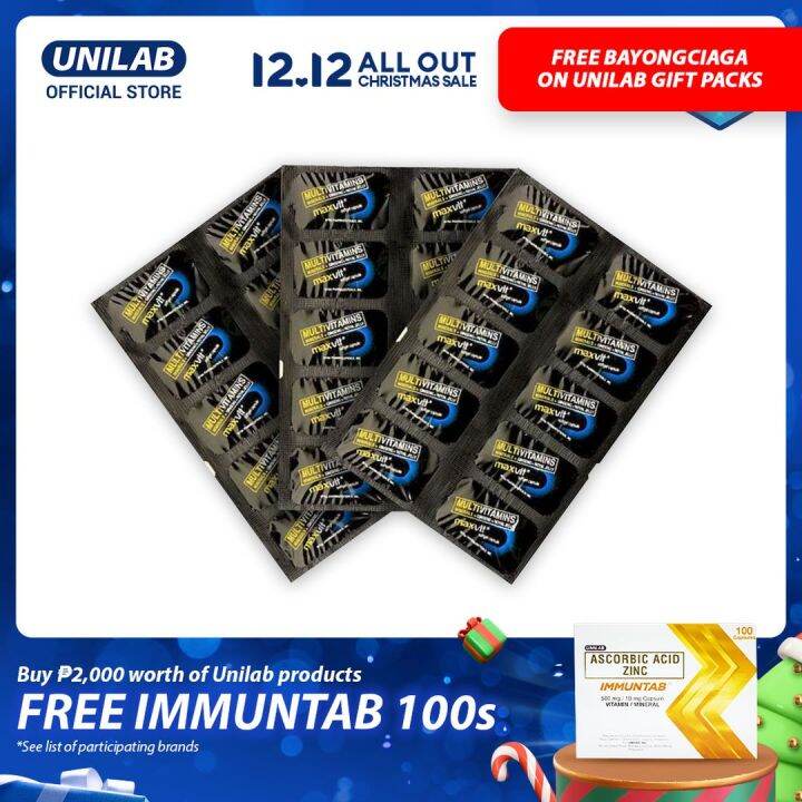 Unilab Maxvit 30 Capsules - Multivitamins and Minerals with Ginseng and ...